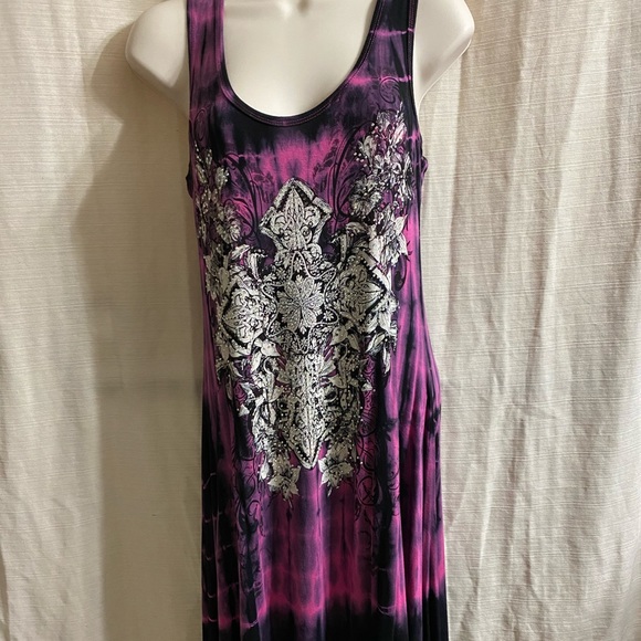 Vocal | Dresses | Vocal Handkerchief Dress With Rhinestones And Tye Dye ...